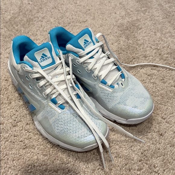adidas | Shoes | Adidas Mesh Sneakers In White And Sky Blue | Poshmark